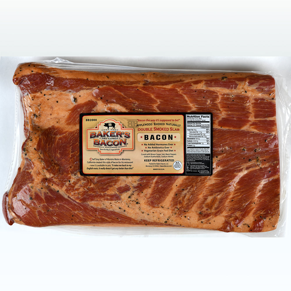 Buy Dry Cured Applewood Smoked Slab Bacon | Baker's Bacon